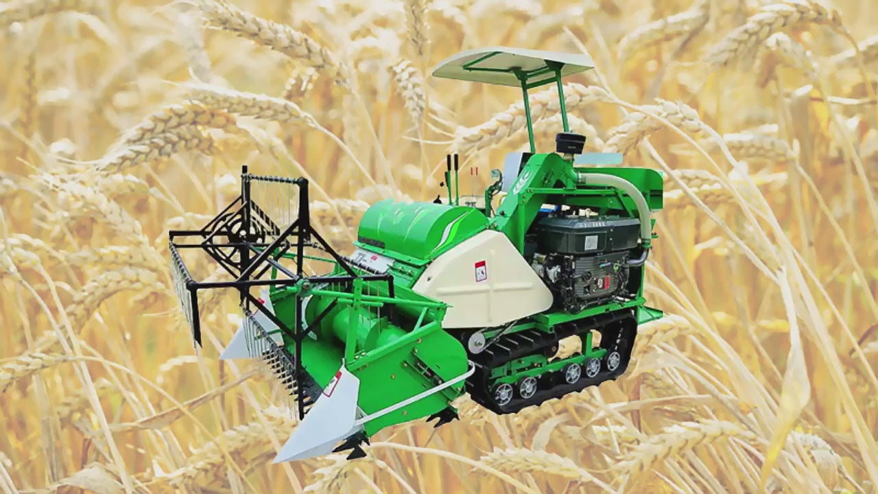 Mini Moissonneuse-batteuse Automatique 25hp pour Riz et Blé sur Chenil ...